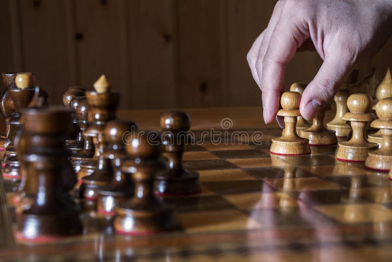 Move the pawn stock photo. Image of conquering, chess - 49027776