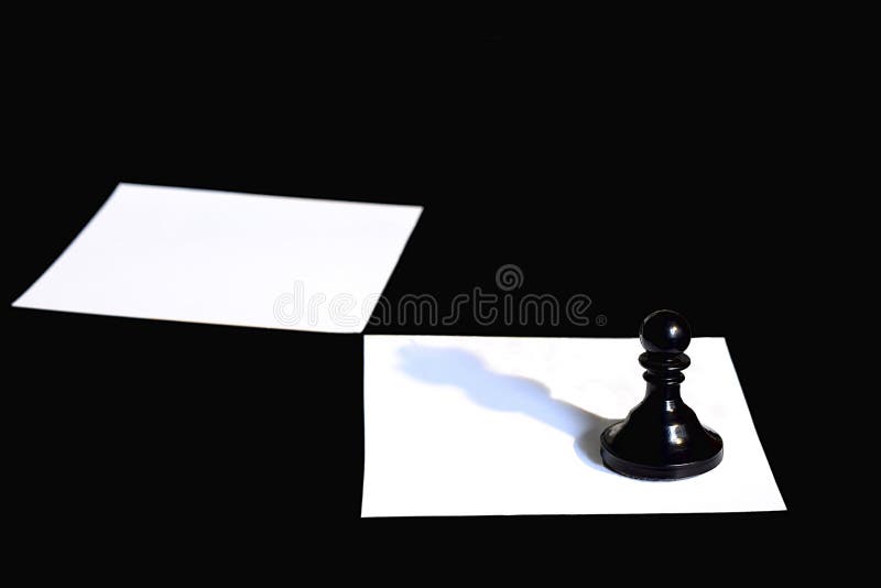 A Chess Pawn with a Queen Shadow. Stock Image - Image of career, play ...