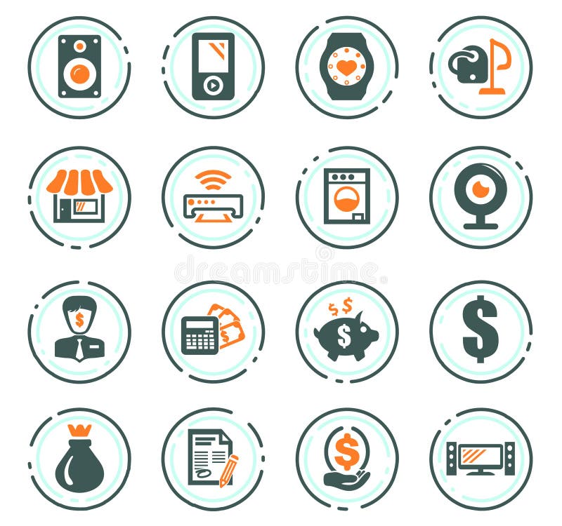 Pawn shop icons set stock vector. Illustration of cart - 155376836