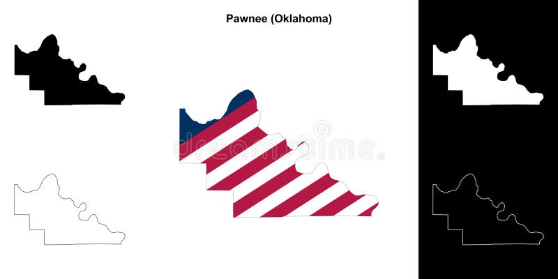 Pawnee outline map stock vector. Illustration of oklahoma - 324063191