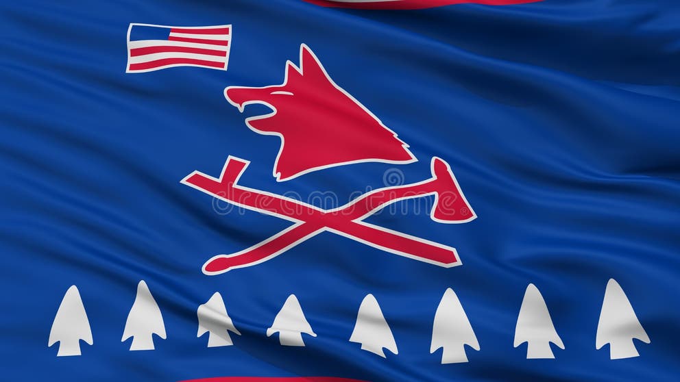 Pawnee Indian Flag Closeup View Stock Illustration - Illustration of ...