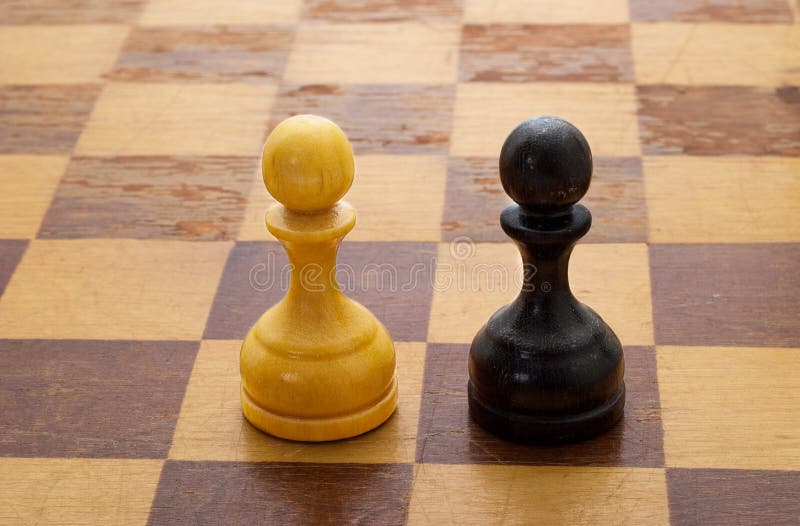 Pawns on a chessboard stock image. Image of piece, checkmate - 11265087