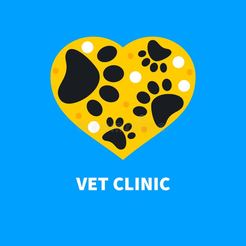 Paws at heart stock vector. Illustration of domestic - 91646623