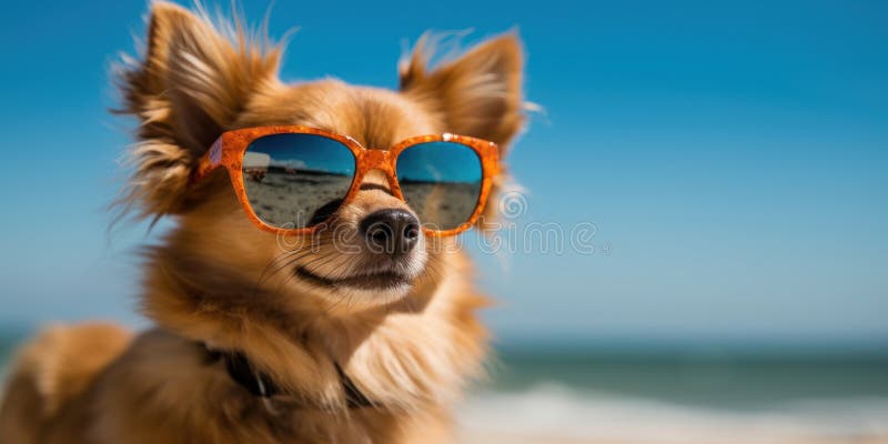 Pawsitively Adorable Dog in Sunglasses Strikes a Pose on the Beach ...