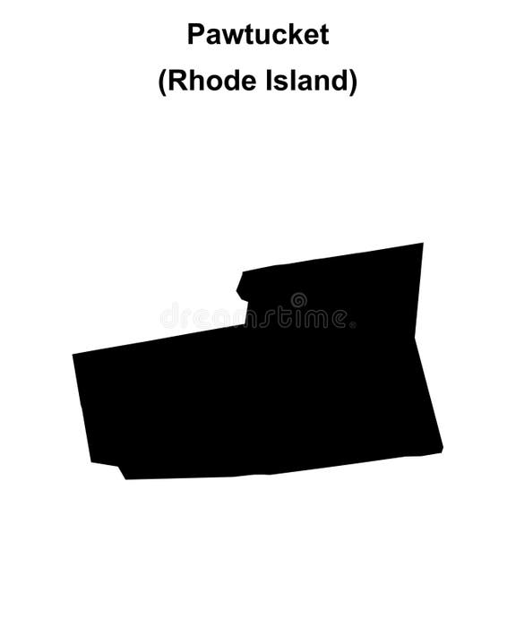Pawtucket outline map stock vector. Illustration of silhouette - 357533304
