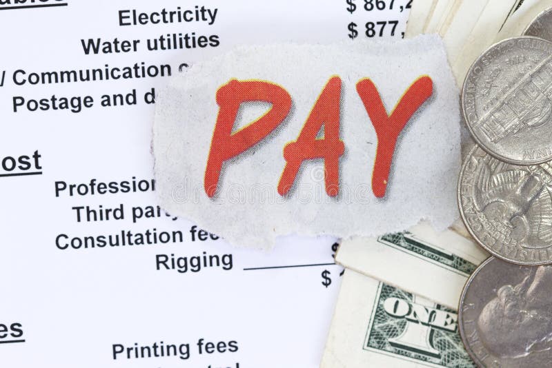 Pay a balance sheet stock photo. Image of income, investments - 21552120