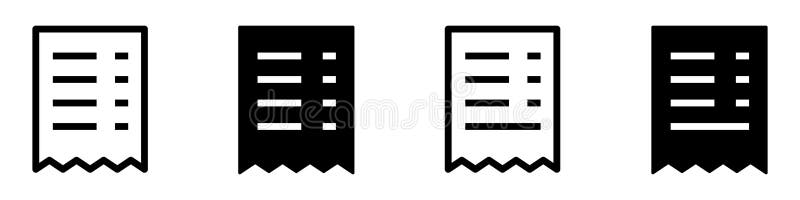 Pay Bill Icon. Paper Bill Icon. Receipt Icon, Vector Illustration Stock ...