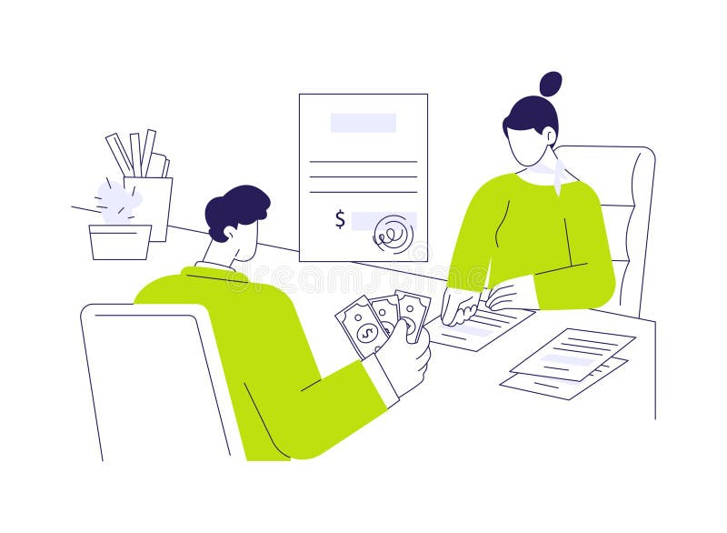 Pay Business Registration Fee Abstract Concept Vector Illustration ...