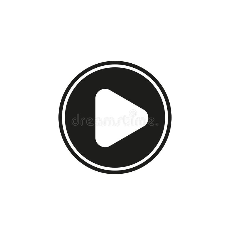 Pay Button Icon with Curved Triangle. Start Play Icon Stock Vector ...