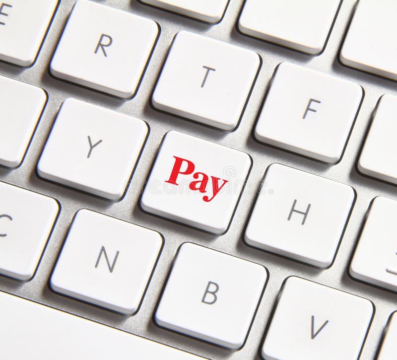 Pay button stock photo. Image of laptop, keyboard, multimedia - 36776316