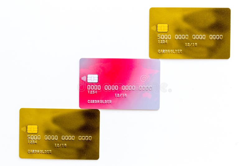 Pay by Card Concept and Keyboard on White Background Top View Mock Up ...