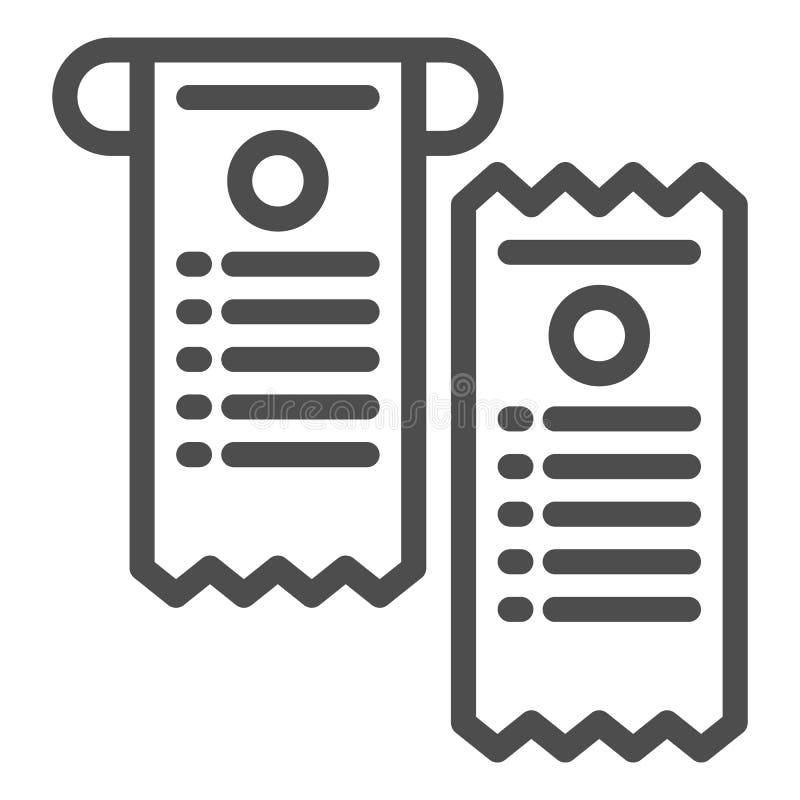 Pay Check Line Icon. Paper Check Vector Illustration Isolated on White ...