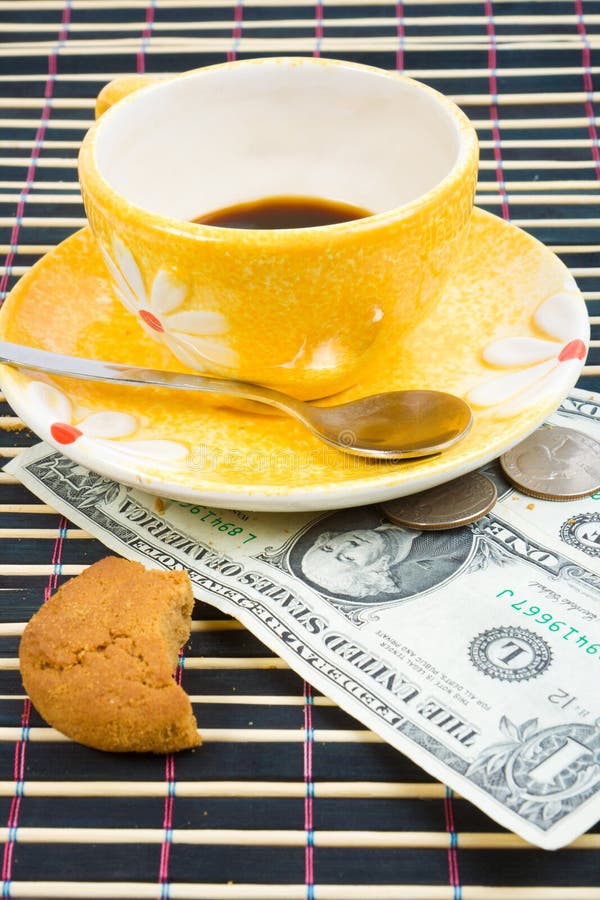 Pay for coffee and cookies stock image. Image of cookie - 4542899