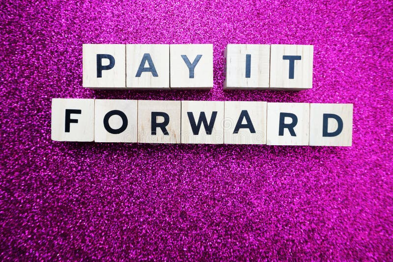 Pay it Forward Alphabet Letter on Purple Glitter Background Stock Photo ...