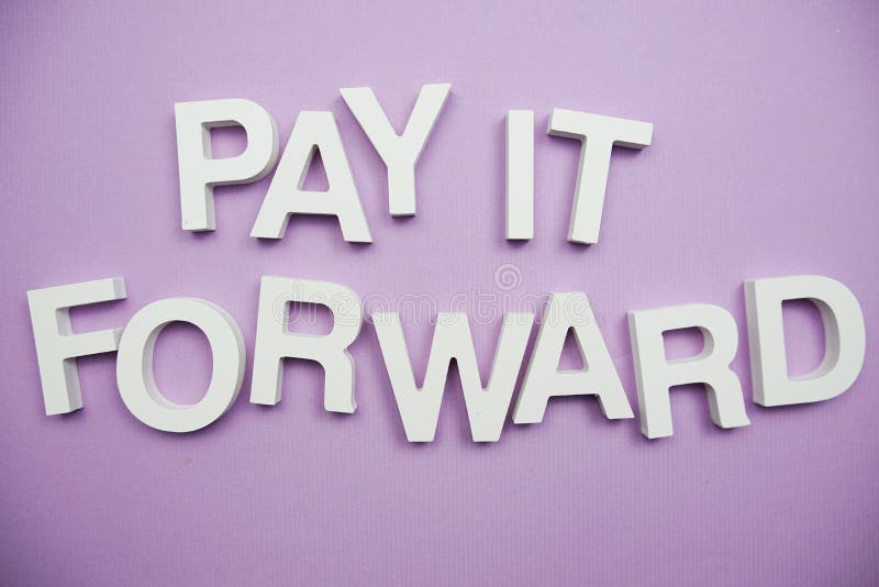 Pay it Forward Alphabet Letter on Wooden Background Stock Image - Image ...