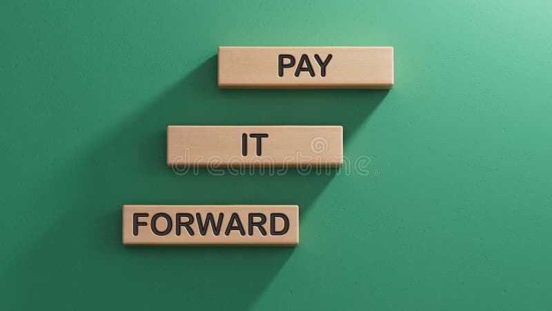 Pay it Forward Symbol. Concept Words Pay it Forward on Wooden Blocks ...