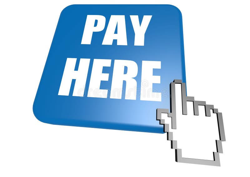 Pay Here Button with Cursor Stock Illustration - Illustration of sale ...