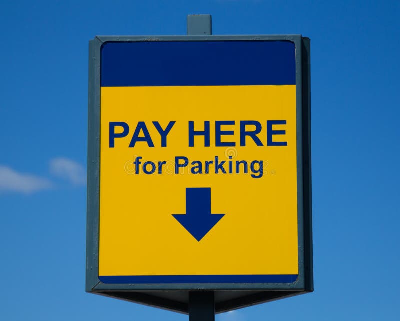 Pay Here for Parking Sign stock image. Image of direction - 40349383