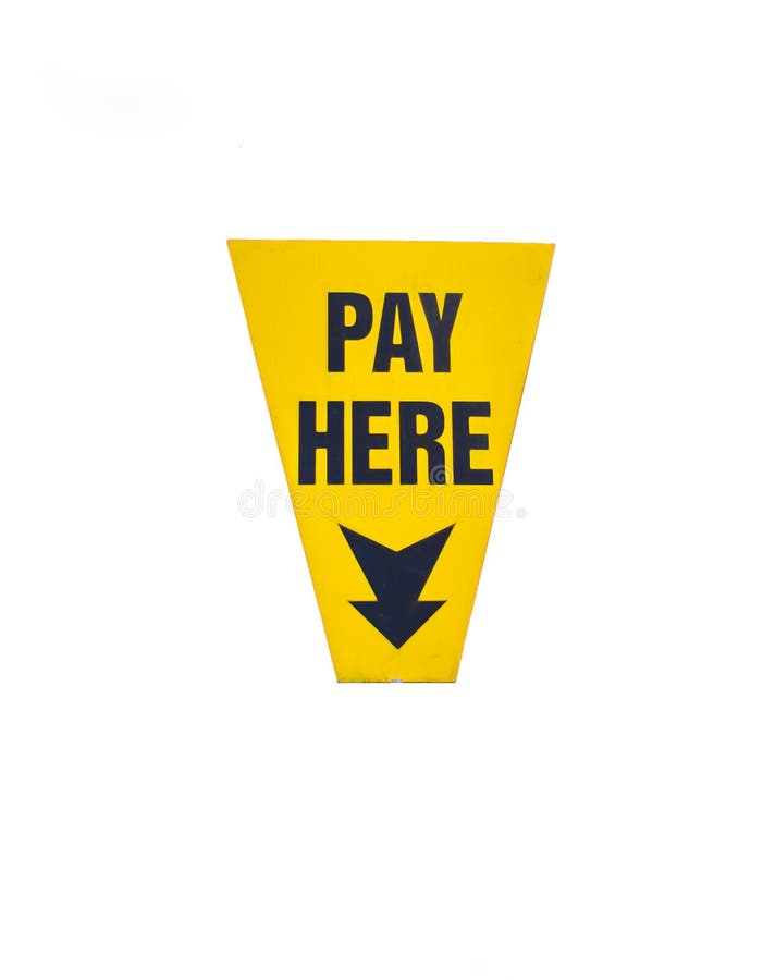 Pay here stock photo. Image of information, park, blue - 91513090