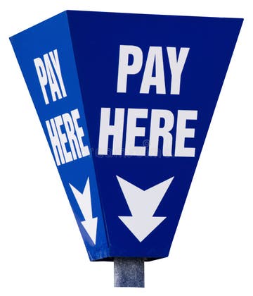 Pay Here Sign Isolated on White Stock Photo - Image of sign, money ...