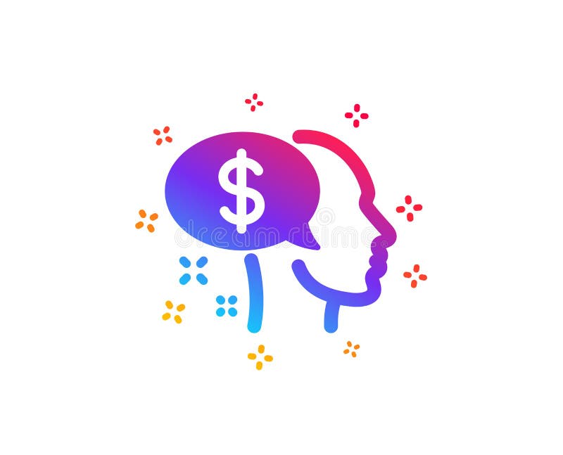 Pay Icon. Think about Money Sign. Vector Stock Vector - Illustration of ...