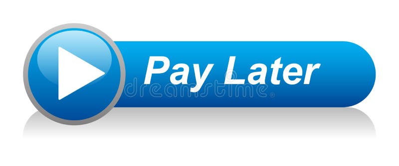 Pay later button icon stock illustration. Illustration of color - 216650845