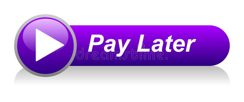 Pay later button icon stock illustration. Illustration of cards - 216650844