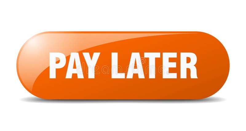 Pay later button icon stock illustration. Illustration of color - 216650845