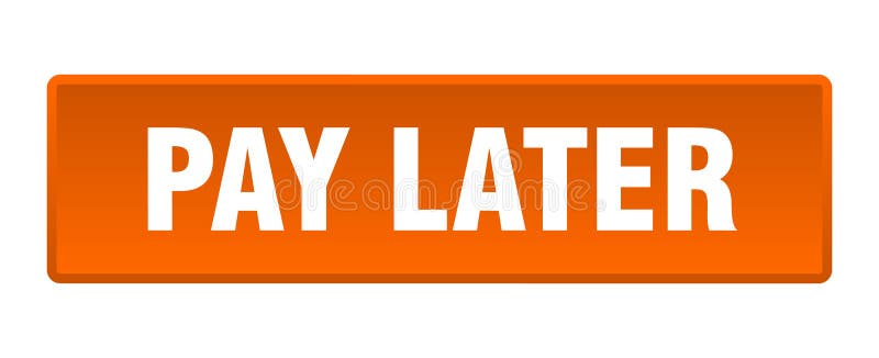 Pay later button icon stock illustration. Illustration of color - 216650845