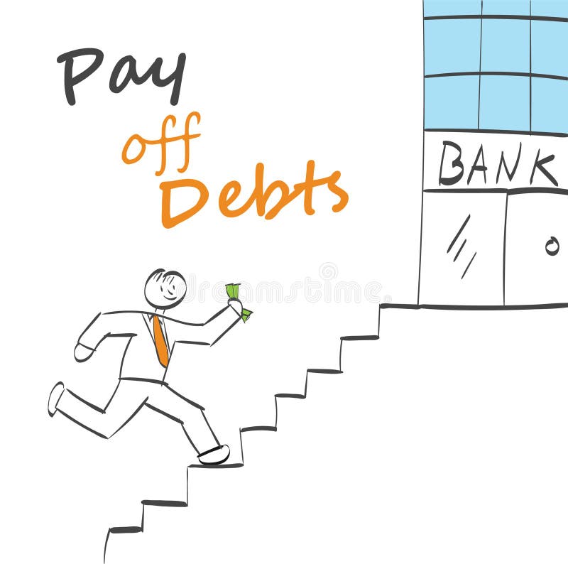 Pay off Debts stock vector. Illustration of bank, finance - 60848787