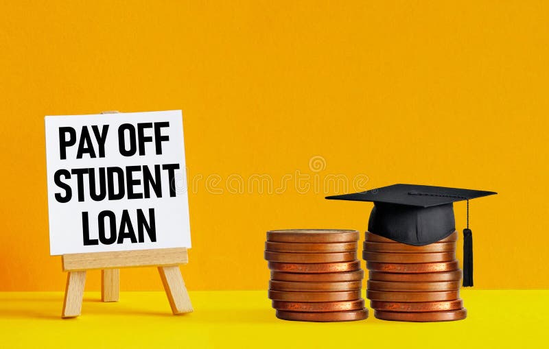 Pay Off Student Loan is Shown Using the Text Stock Photo - Image of ...