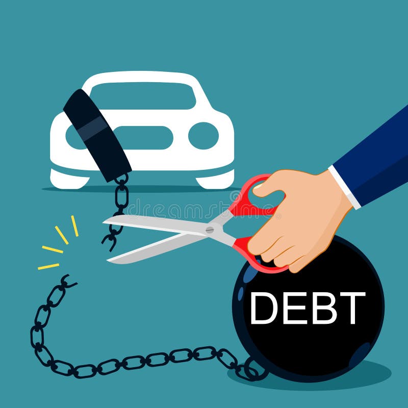 Pay Off Your Car Debt. Ideas To Help Get Out of Debt Eps Stock Vector ...