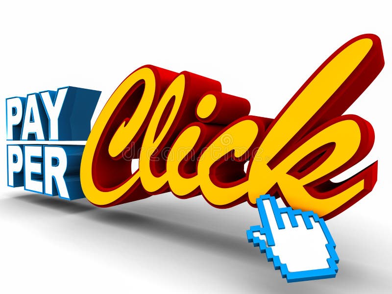 Pay per click stock illustration. Illustration of advertising - 28253829