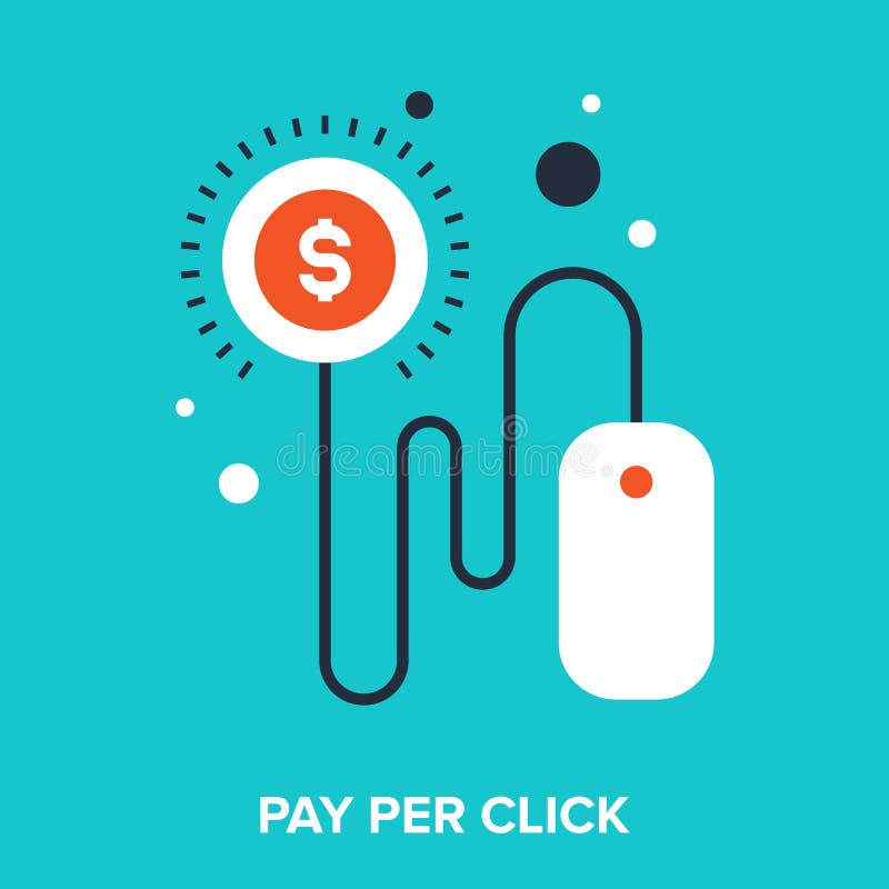 Flat Style SEO Website Optimization Pay Per Click Concept Stock Vector ...