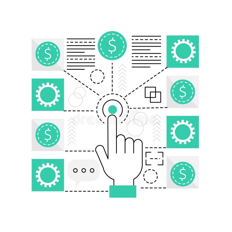 Pay per click advertising stock vector. Illustration of investment ...