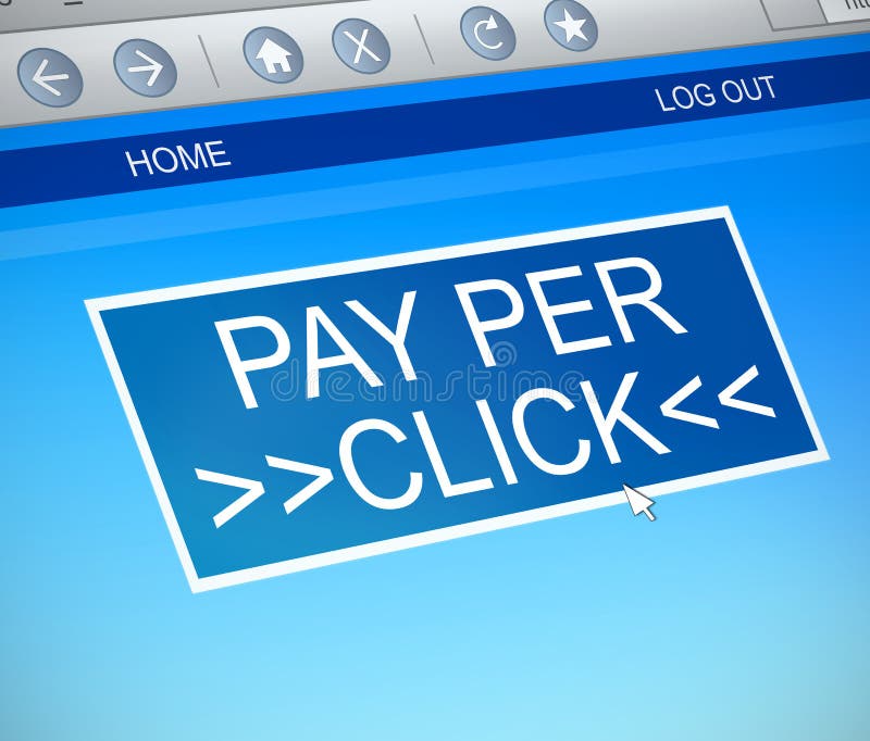 Pay Per Click Concept With Laptop And Cursor Stock Vector ...