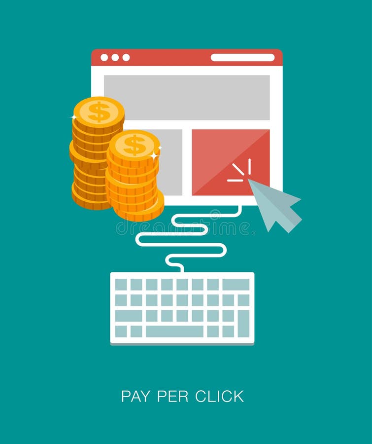 Pay Per Click Concept Illustration Stock Vector - Illustration of ...