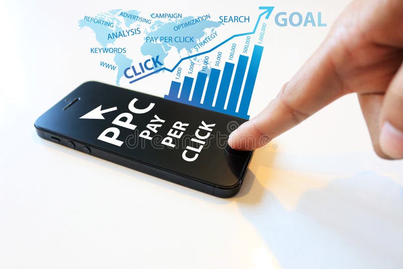 Pay per click concept stock photo. Image of conceptual - 44351732
