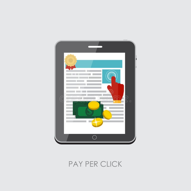 Pay Per Click Flat Concept for Web Marketing. Stock Vector ...