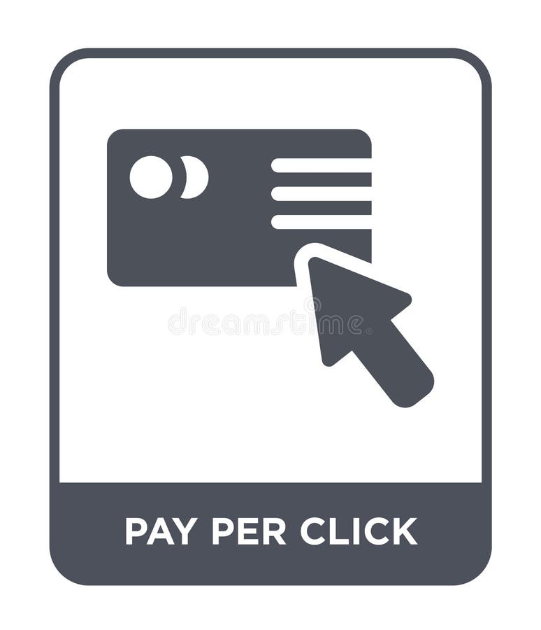 Pay Per Click Icon in Trendy Design Style. Pay Per Click Icon Isolated ...