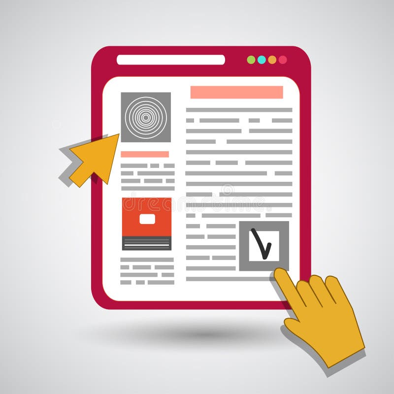 Pay Per Click Icons with Bright Pictures Stock Vector - Illustration of ...