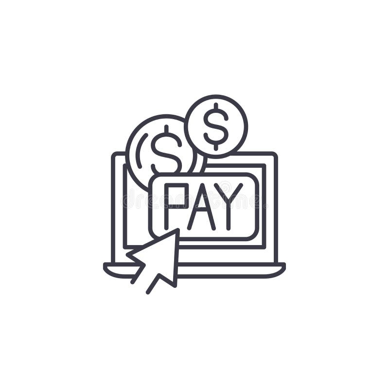 Pay Per Click Linear Icon Concept. Pay Per Click Line Vector Sign ...