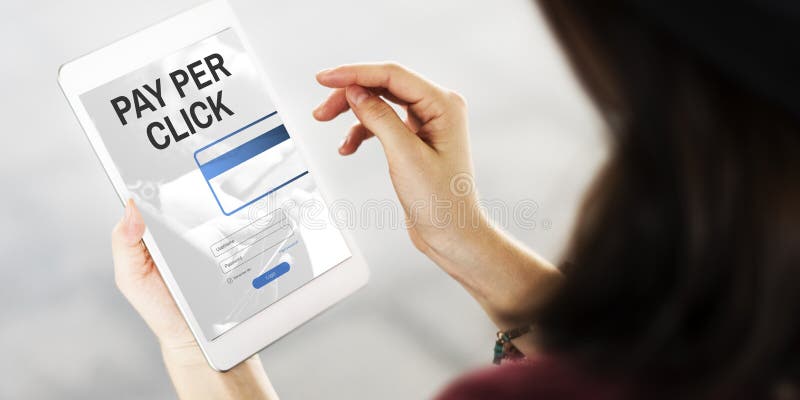 Pay Per Click Login Website Payment Graphic Concept Stock Photo - Image ...