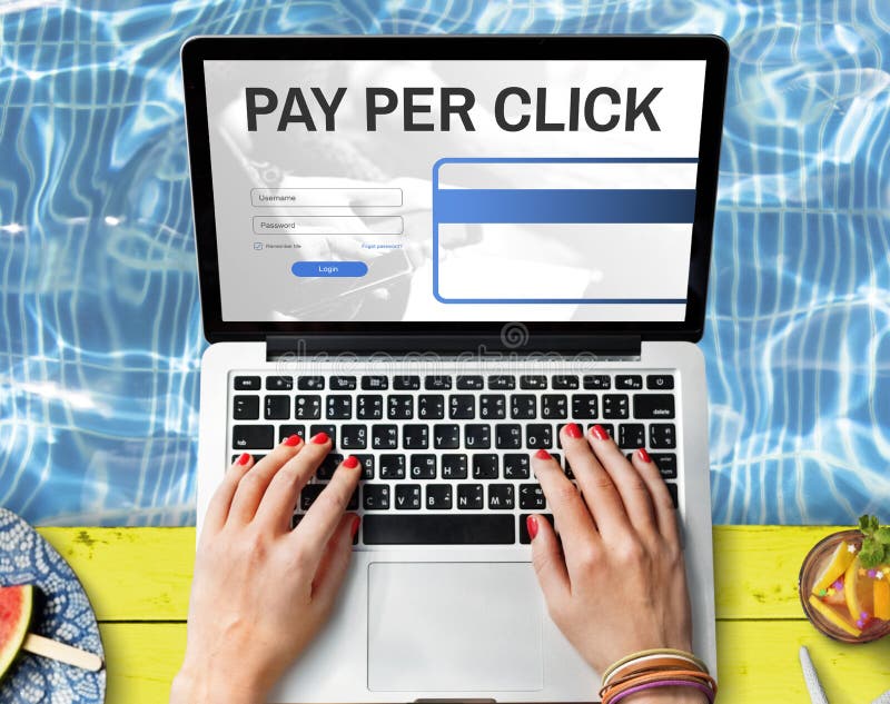 Pay Per Click Login Website Payment Graphic Concept Stock Photo - Image ...