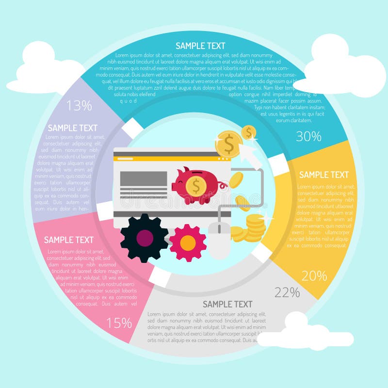 Pay Per Click Opimization Infographic Stock Vector - Illustration of ...