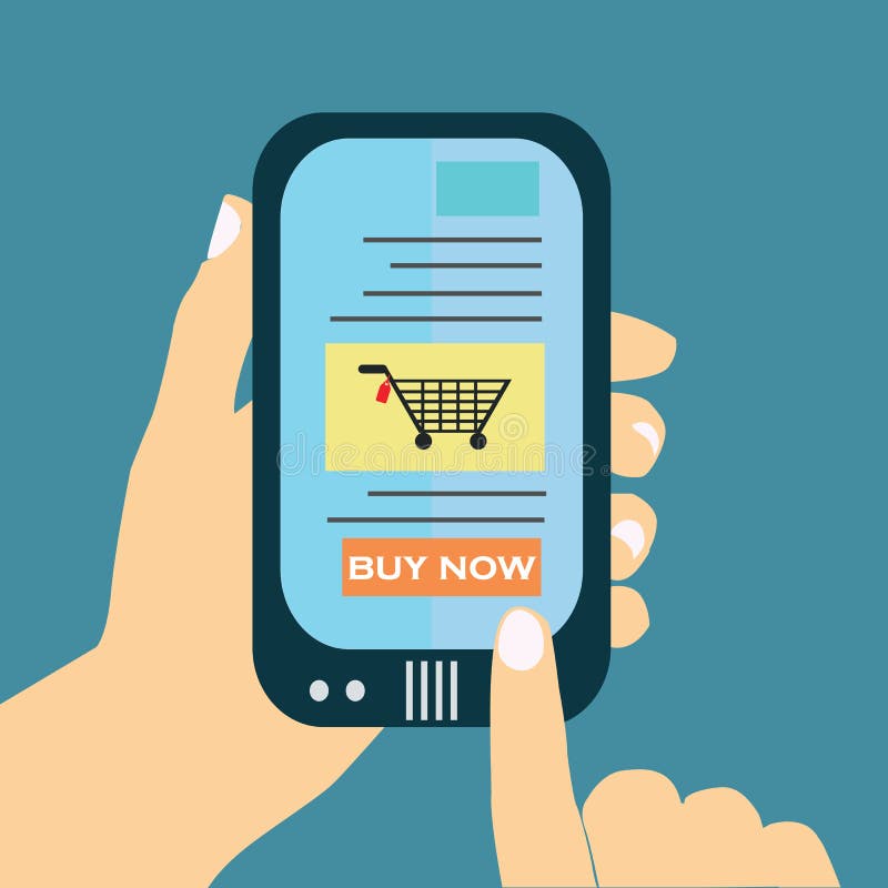 Click Phone Icon Illustration. Stock Vector - Illustration of hand ...