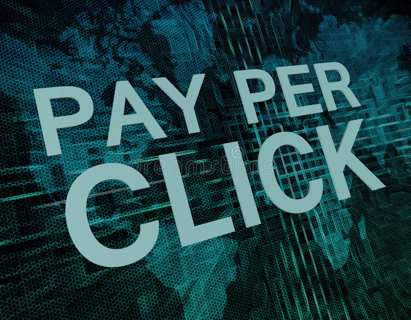 Pay per click stock illustration. Illustration of advertising - 28253829