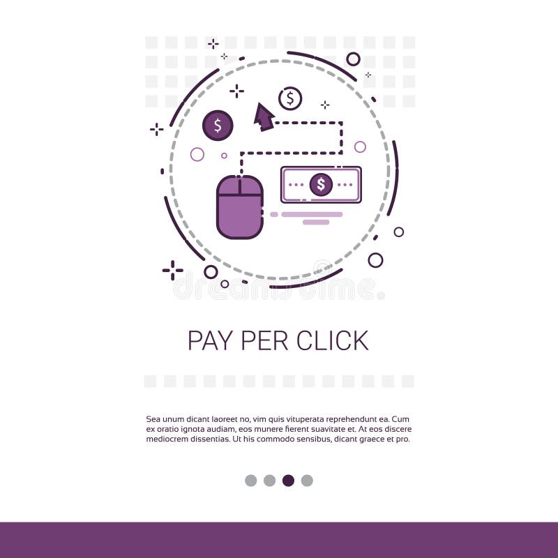 Pay Per Clock Online Payment Web Banner with Copy Space Stock Vector ...