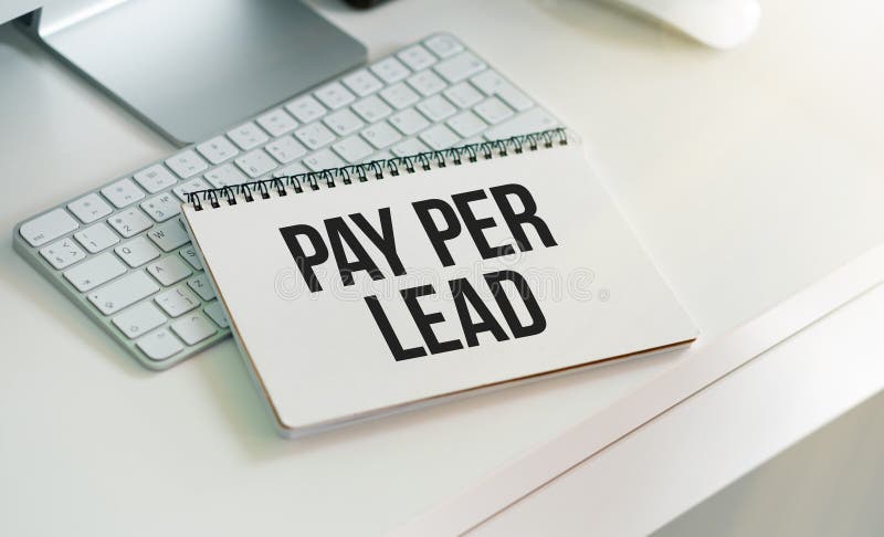 PAY PER LEAD Text on White Card on the Chart Background Stock Photo ...