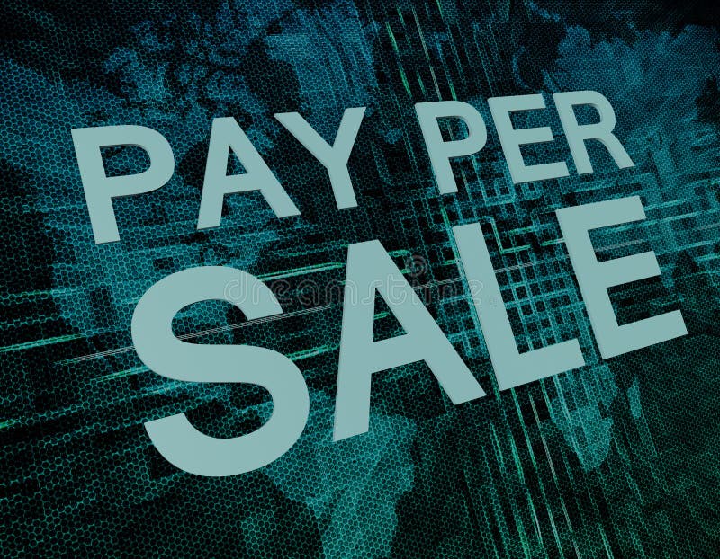 Pay per Sale stock illustration. Illustration of money - 46489391